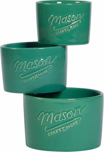 Mason Craft & More Ceramic Bowl Set - Teal, 3 pc - Kroger Mason Craft & More Ceramic Bowl Set - Teal, 3 pc - Kroger