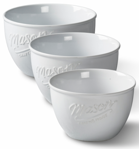 Mason Craft & More Mixing Bowl Set - White, 3 Piece - Kroger Mason Craft & More Mixing Bowl Set - White, 3 Piece - Kroger