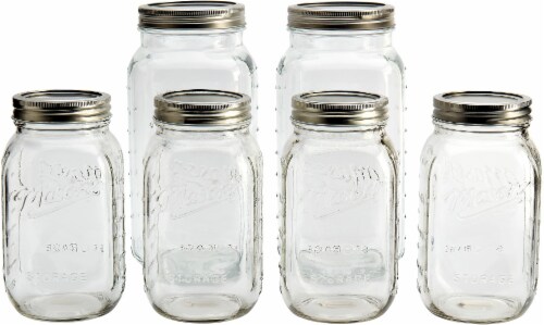Mason Craft & More Canning Giftable Jar Set - Clear/Silver, 6 pc - Fred ... Mason Craft & More Canning Giftable Jar Set - Clear/Silver, 6 pc - Fred ...