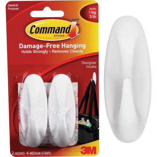 3M Command Medium Utility Designer Adhesive Hook 2 Pack 17081B ES 2PK 1 Gerbes Super Markets
