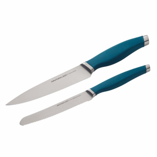 Rachael Ray Cutlery Japanese Stainless Steel Utility Knife Set Teal 2 Piece 1 Harris Teeter