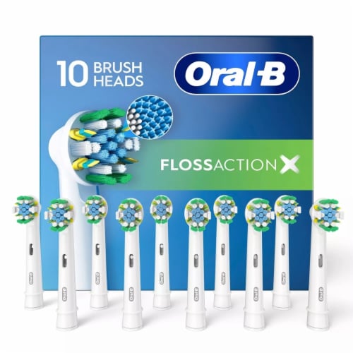 Oral B FlossAction Electric Toothbrush Replacement Brush Heads 10 Count 1 unit Pay Less Super Markets