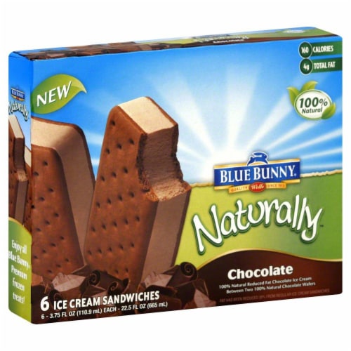 Blue Bunny Milk Chocolate Ice Cream Sandwiches, 6 ct - Kroger Blue Bunny Milk Chocolate Ice Cream Sandwiches, 6 ct - Kroger
