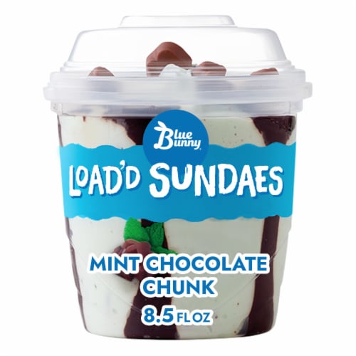 Blue Bunny® Load'd Sundaes Mint Chocolate Chunk Ice Cream Cups, 8.5 oz ... Blue Bunny® Load'd Sundaes Mint Chocolate Chunk Ice Cream Cups, 8.5 oz ...