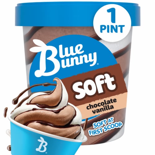 Blue Bunny Twist Chocolate Vanilla Frozen Dessert 1 Pint Fred Meyer
