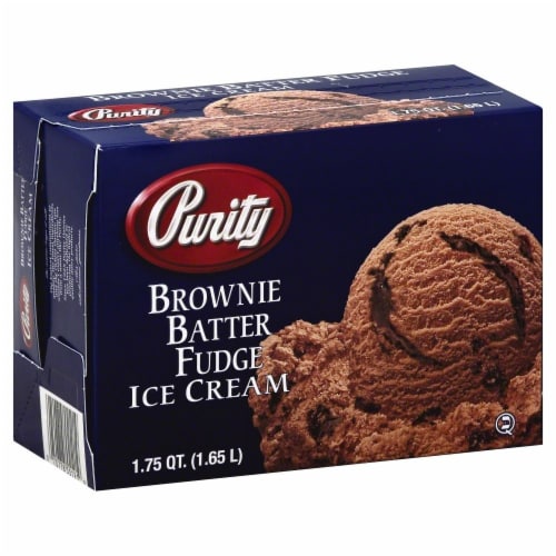 Purity Brownie Batter Fudge Ice Cream 1 75 Quart Carton 56 Fl Oz
