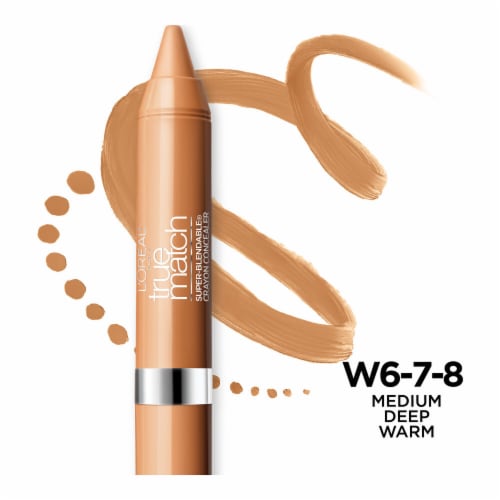 L Oreal Paris True Match Concealer Crayon Super Blendable W6 7 8 Medium Deep Warm 0.1 oz Fry s Food Stores