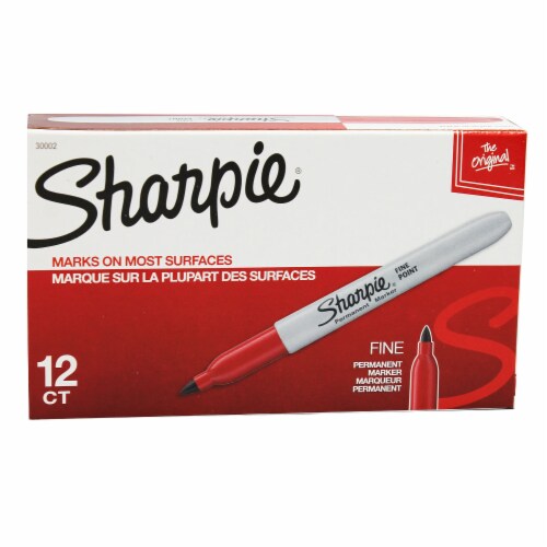 Sharpie Permanent Marker,Red,Fine,PK12 30002, 1 - Fred Meyer Sharpie Permanent Marker,Red,Fine,PK12 30002, 1 - Fred Meyer
