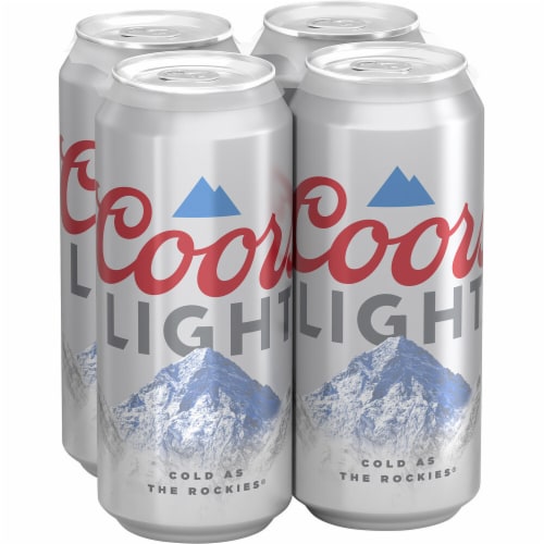 Coors Light American-style Light Lager Beer, 4 cans / 16 fl oz - Kroger Coors Light American-style Light Lager Beer, 4 cans / 16 fl oz - Kroger