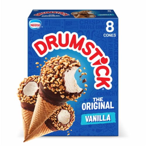 Drumstick The Original Vanilla Frozen Dairy Dessert Cones 8 Ct Kroger