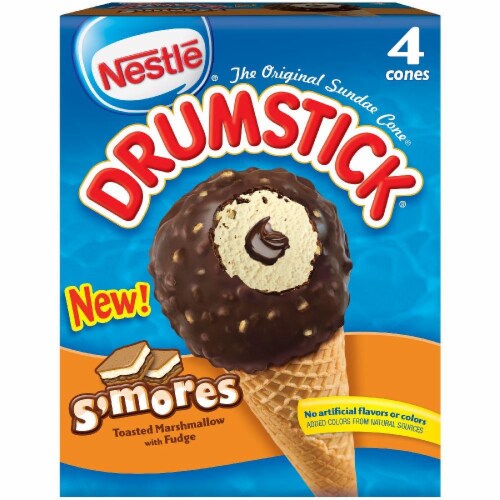Nestle Drumstick Smores Frozen Dairy Dessert Cones 4 Ct Kroger