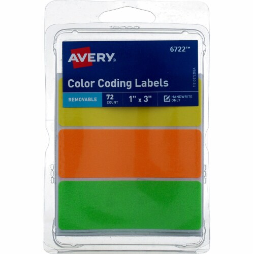 Avery Removable Removable Color Coding Labels, 72 Ct, 1 - QFC Avery Removable Removable Color Coding Labels, 72 Ct, 1 - QFC
