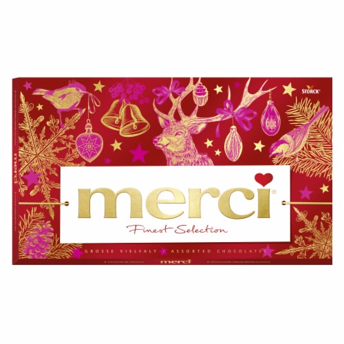 Merci Finest Assortment of European Chocolates Holiday Gift Box, 14.1 ... Merci Finest Assortment of European Chocolates Holiday Gift Box, 14.1 ...