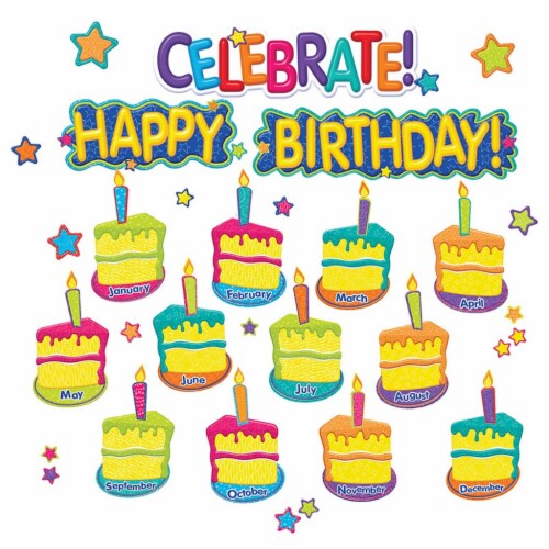 Eureka Eu 847068 6 5 X 26 In Happy Birthday Mini Bulletin Board Set 1