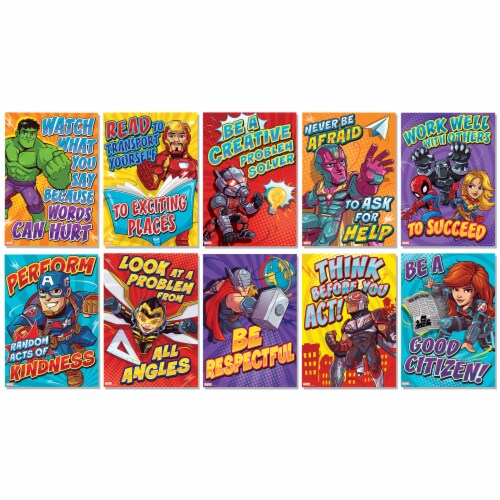 Eureka Marvel Motivational Poster Set Bulletin Board Set 10 Posters