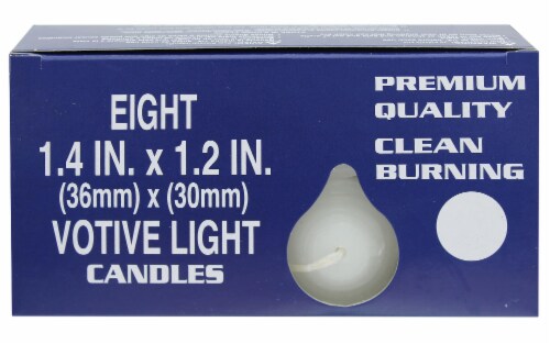 General Wax Candle Votive Unscented 10hr White 8pc, 1 - Kroger General Wax Candle Votive Unscented 10hr White 8pc, 1 - Kroger