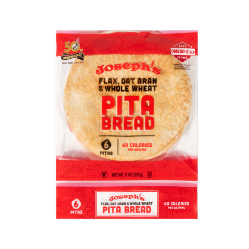 Joseph's™ Flax Oat Whole Wheat Pita Bread, 6 ct - Kroger Joseph's™ Flax Oat Whole Wheat Pita Bread, 6 ct - Kroger
