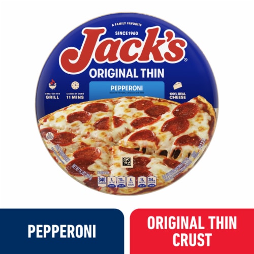 Jack's Pepperoni Thin Crust Frozen Pizza, NET WT 14.3 oz - Kroger Jack's Pepperoni Thin Crust Frozen Pizza, NET WT 14.3 oz - Kroger