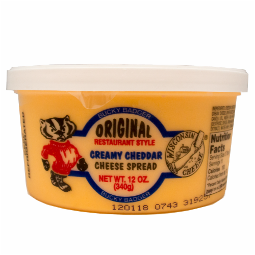 Bucky Badger Original Restaurant Style Creamy Cheddar Cheese Spread, 12 ... Bucky Badger Original Restaurant Style Creamy Cheddar Cheese Spread, 12 ...