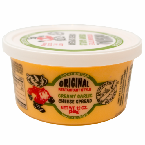 Bucky Badger Original Restaurant Style Creamy Garlic Cheese Spread, 12 ... Bucky Badger Original Restaurant Style Creamy Garlic Cheese Spread, 12 ...