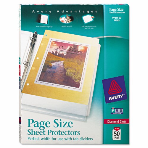 Avery Top-Load Poly 3-Hole Punched Sheet Protectors Letter Diamond ... Avery Top-Load Poly 3-Hole Punched Sheet Protectors Letter Diamond ...