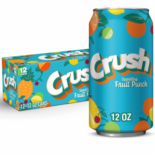 Crush® Sparkling Fruit Punch Soda Cans 12 Pk 12 Fl Oz Kroger