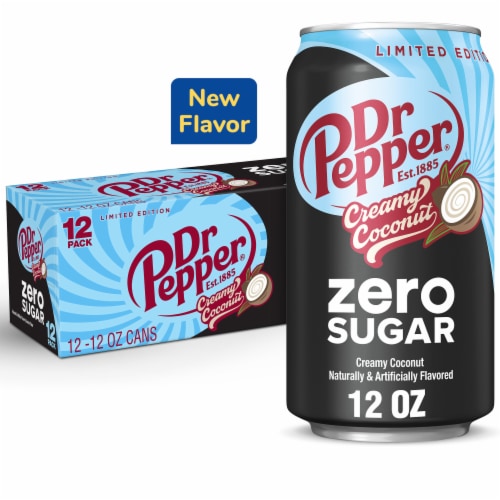Dr Pepper Creamy Coconut Zero Sugar Soda Cans, 12 pk / 12 fl oz - Kroger Dr Pepper Creamy Coconut Zero Sugar Soda Cans, 12 pk / 12 fl oz - Kroger