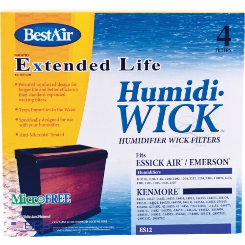 BestAir Extended Life Humidi-Wick ES12 Humidifier Wick Filter (4-Pack ... BestAir Extended Life Humidi-Wick ES12 Humidifier Wick Filter (4-Pack ...