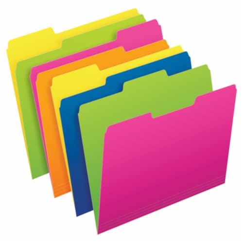 Pendaflex Glow Twisted 3-Tab File Folder Letter Size - Multicolor, 12 ... Pendaflex Glow Twisted 3-Tab File Folder Letter Size - Multicolor, 12 ...