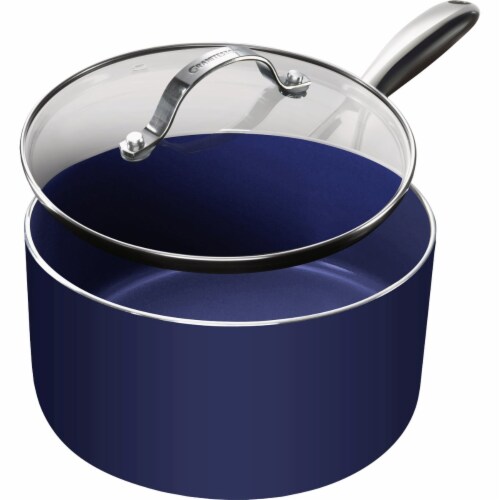 GraniteStone Diamond Blue 2.5 Qt. Non-Stick Sauce Pan with Lid 7035, 1 ... GraniteStone Diamond Blue 2.5 Qt. Non-Stick Sauce Pan with Lid 7035, 1 ...