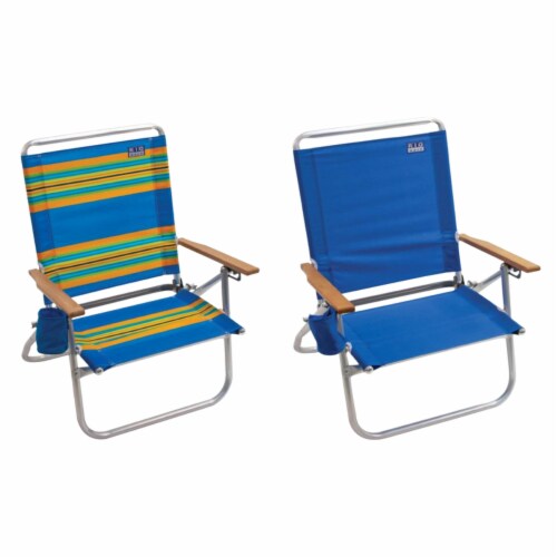 Rio Brands Easy In Easy Out 3 position Adjustable Assorted Folding Chair Total Qty 4 Case of 4 Harris Teeter