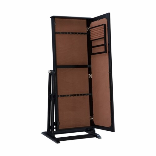 Powell Dakota Cheval Jewelry Wardrobe with Full Length Mirror Antique Black 1 Unit Jay C Food Stores