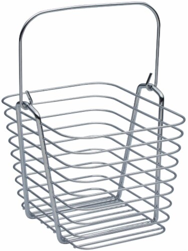Interdesign Chrome Classico Storage Organizer Basket With Handle