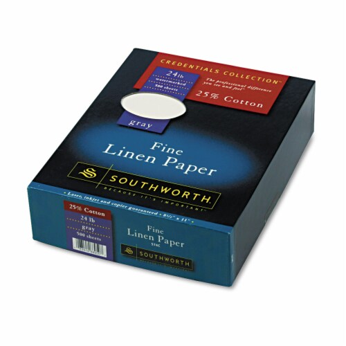 Southworth 25% Cotton Linen Business Paper Gray 24 lbs. 8-1/2 x 11 500 ... Southworth 25% Cotton Linen Business Paper Gray 24 lbs. 8-1/2 x 11 500 ...