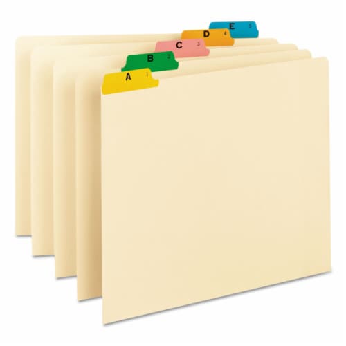 Smead Recycled Top Tab File Guides Alpha 1/5 Tab Manila Letter 25/Set ... Smead Recycled Top Tab File Guides Alpha 1/5 Tab Manila Letter 25/Set ...