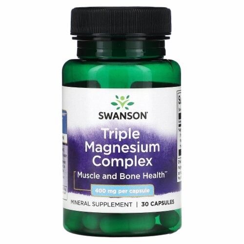 Swanson Triple Magnesium Complex 400 mg - 30 Capsules, 30 Count - QFC Swanson Triple Magnesium Complex 400 mg - 30 Capsules, 30 Count - QFC