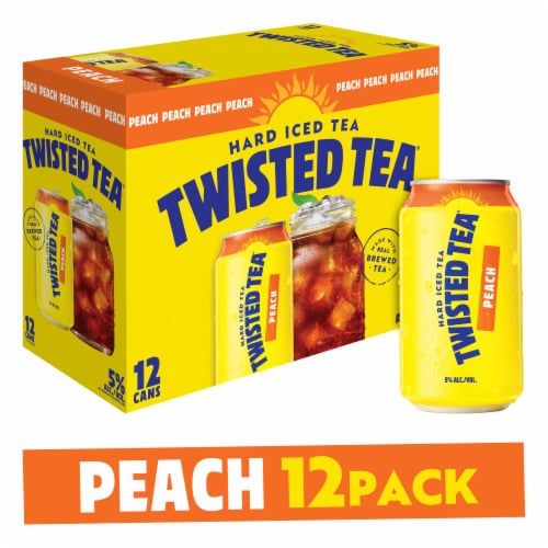 Twisted Tea Peach Hard Iced Tea, 12 cans / 12 fl oz - Dillons Food Stores Twisted Tea Peach Hard Iced Tea, 12 cans / 12 fl oz - Dillons Food Stores