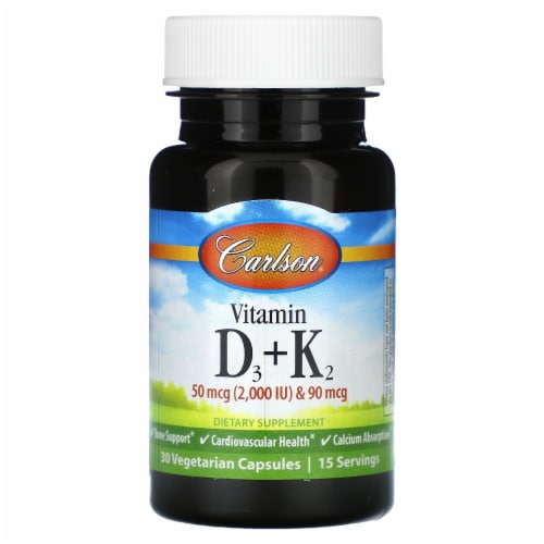 Carlson Vitamin D3 K2 30 Vegetarian Capsules 30 Count Kroger