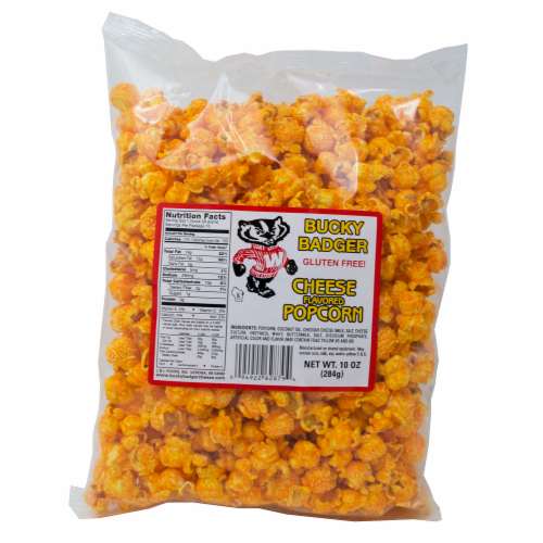 Bucky Badger Cheese Flavored Popcorn Gluten Free, 10 oz - Kroger Bucky Badger Cheese Flavored Popcorn Gluten Free, 10 oz - Kroger