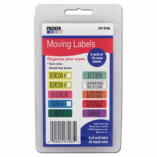 Schwarz Supply SP-546 Moving Labels- 60 Count, 60 - Kroger Schwarz Supply SP-546 Moving Labels- 60 Count, 60 - Kroger