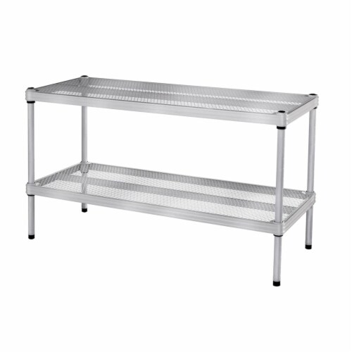Design Ideas MeshWorks 2 Tier Full Size Metal Storage Shelving Unit Rack Silver 1 Piece Kroger