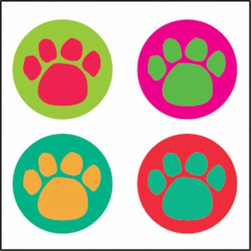 Creative Shapes Etc Se 2559 2 X 8 In Incentive Stickers Colorful Paws