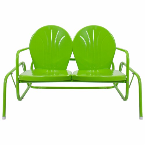 Northlight 48.25 Outdoor Retro Metal Tulip Double Glider Patio Chair ... Northlight 48.25 Outdoor Retro Metal Tulip Double Glider Patio Chair ...