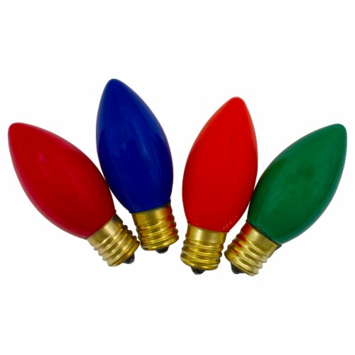 Northlight Pack Of 4 Multi Colored C9 Opaque Christmas Replacement