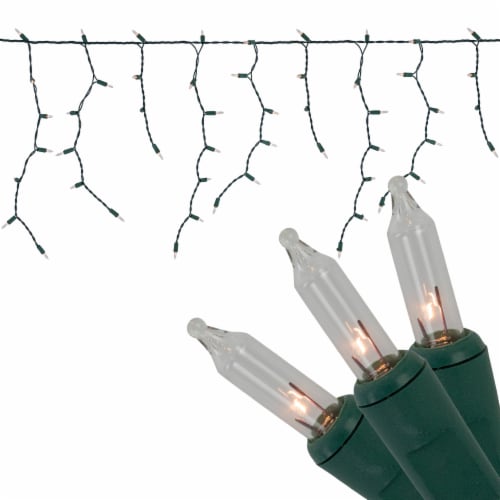 Northlight 300-Count Clear Mini Icicle Christmas Lights, 9 ft Green ... Northlight 300-Count Clear Mini Icicle Christmas Lights, 9 ft Green ...