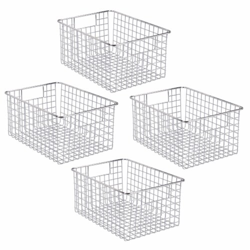 Mdesign Metal Wire Food Storage Organizer Bin 4 Qfc