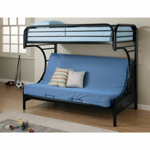Casual Style Twin Over Futon Bunk Bed Black 1 King Soopers