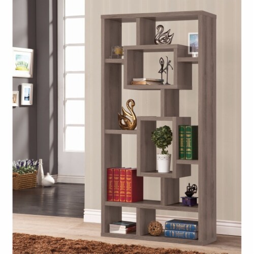 Splendid Geometric Cubed Rectangular Bookcase, Gray, 1 - Kroger Splendid Geometric Cubed Rectangular Bookcase, Gray, 1 - Kroger