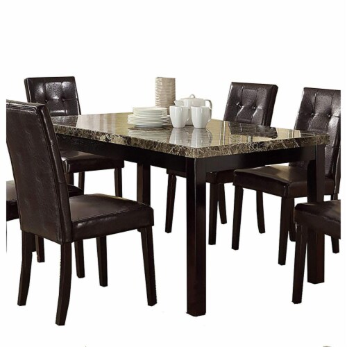 Brown faux marble dining table store