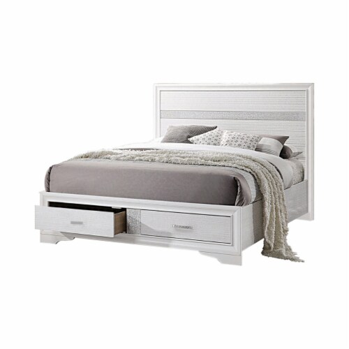 White cal king bed frame store